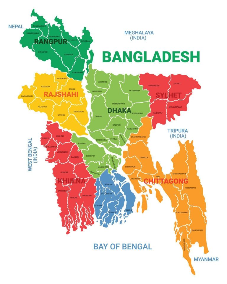 বাংলাদেশের মানচিত্র Bangladesh Manchitra (Bangladesh Map)